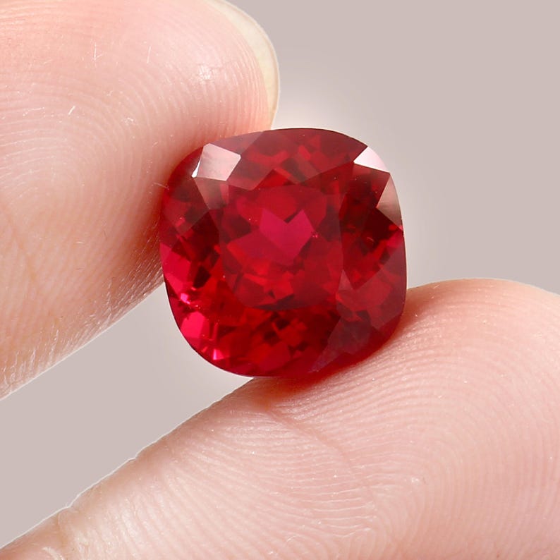 AAA Flawless Mozambique Blood Red Ruby Cushion Cut Loose Gemstone ...
