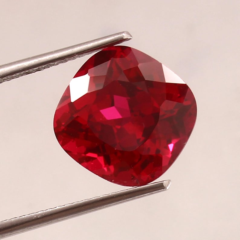 AAA Flawless Mozambique Blood Red Ruby Cushion Cut Loose Gemstone ...