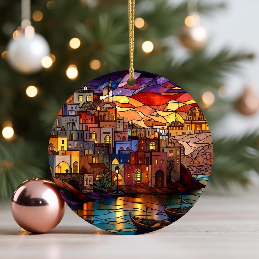 Mogadishu Somalia Ornament | Stained Glass Style | Africa Christmas ...