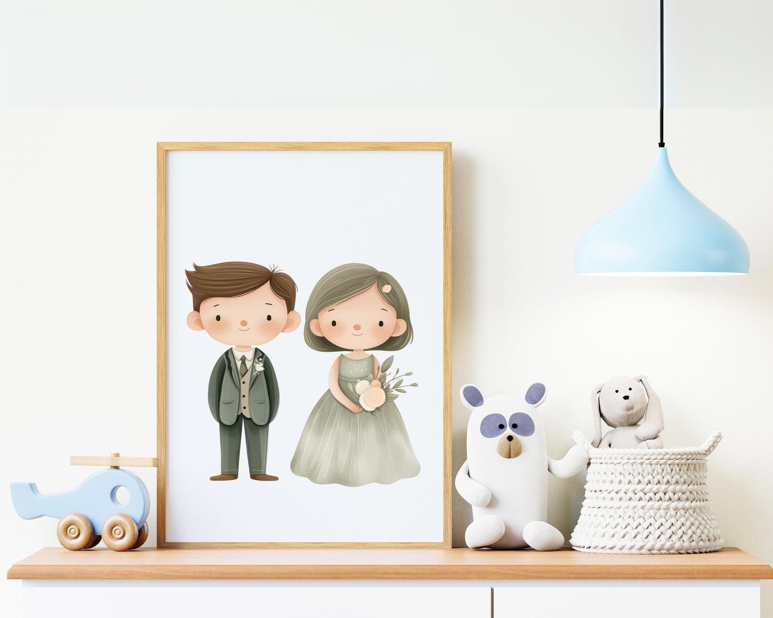 Watercolor Chibi Wedding Clipart: Bride, Groom, Party (32 PNG Digital ...