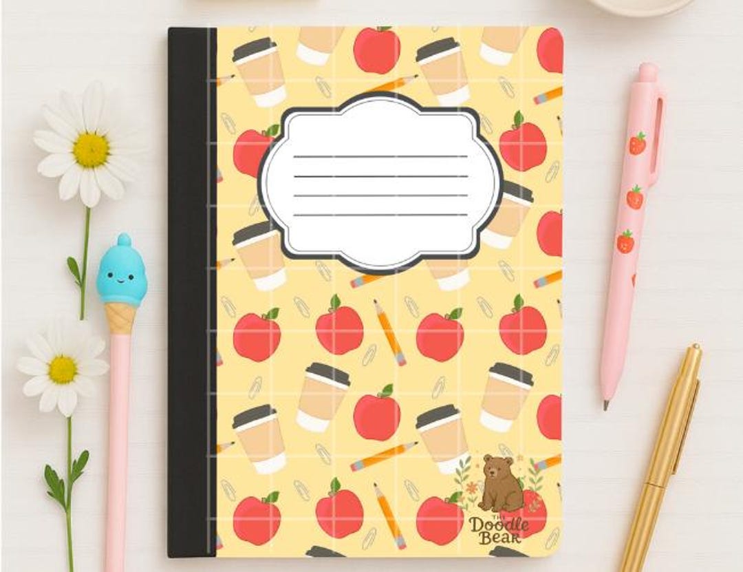 Printable Back to School Teacher Notebook Cover – Seamless Pattern ...