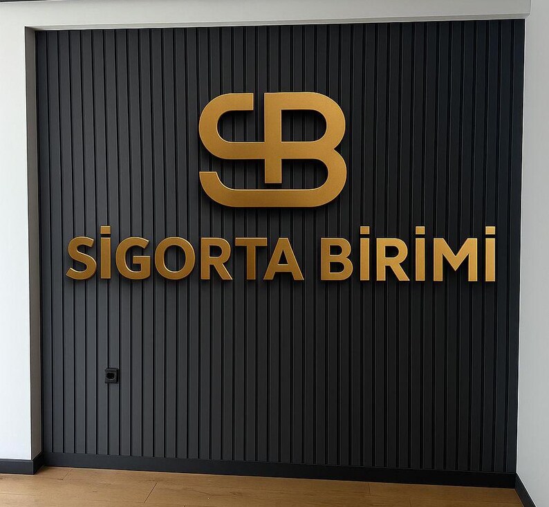 Custom Signage, Logo, Mirror Acrylic Sign, Store Sign, Modern Wall Sign ...