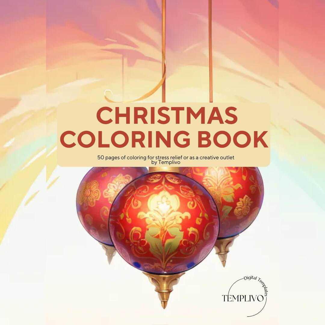 Coloring Book, Christmas Coloring Pages for Adults, 50 Winter and Xmas ...