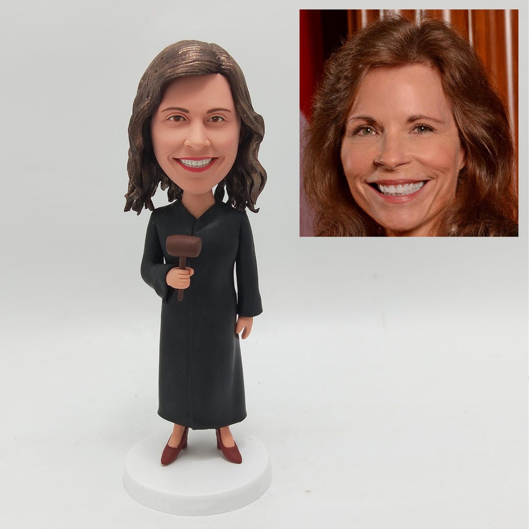 Custom Judge Bobblehead From Photo – Personalized Lawyer Retirement ...