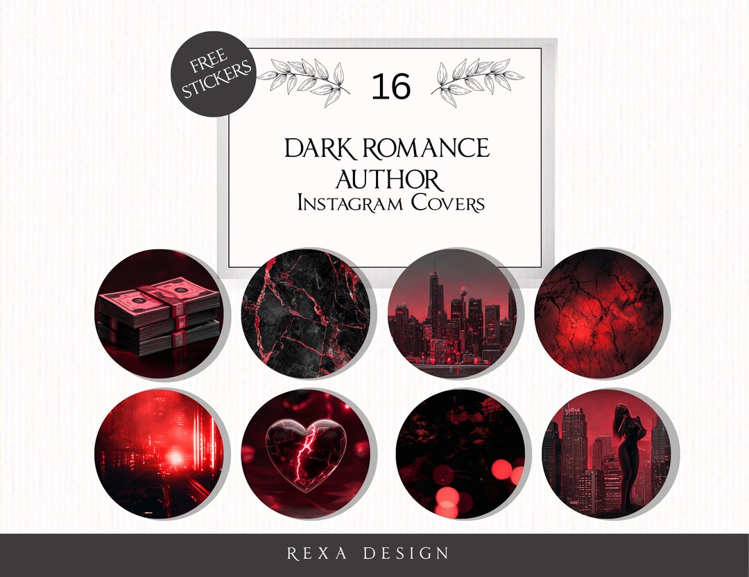 Dark Romance Mafia Red Instagram Highlight Author Icons + Backgrounds ...