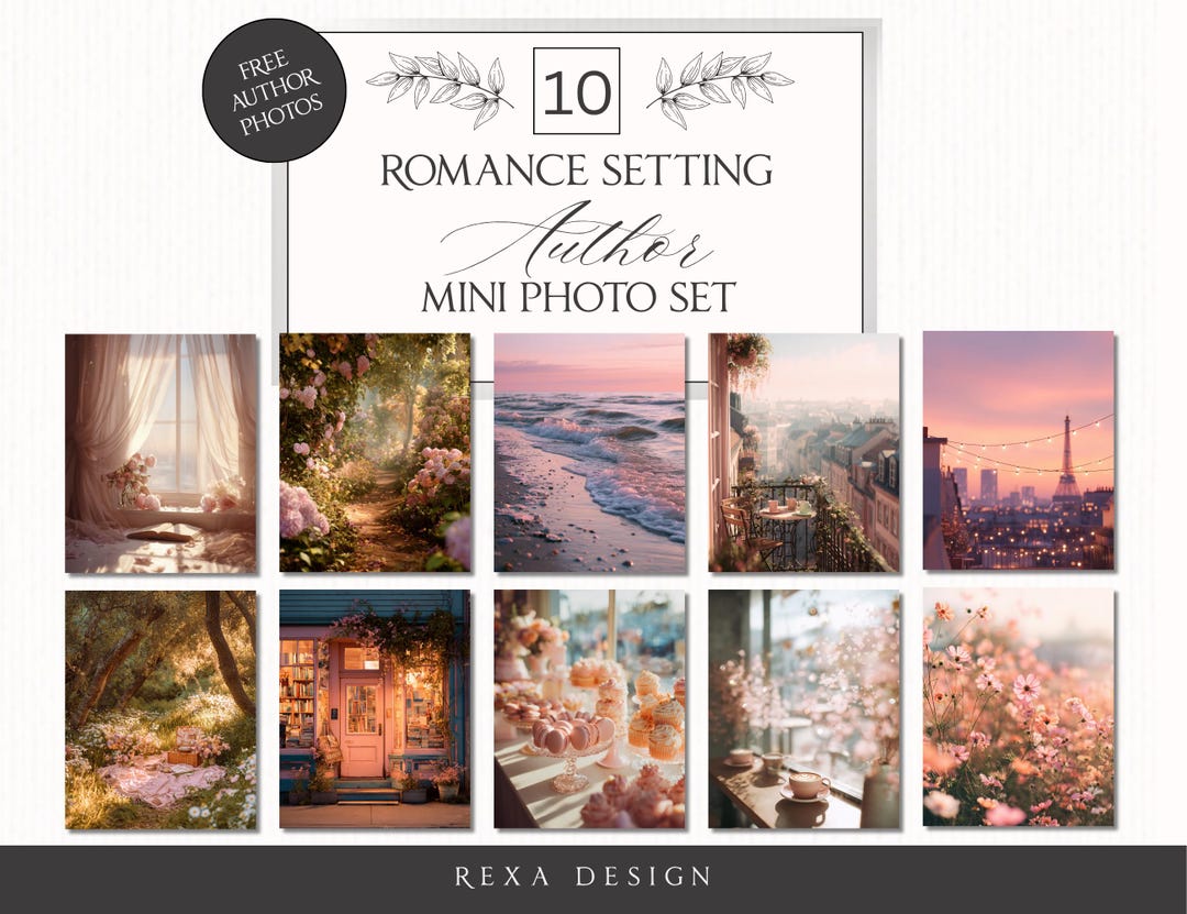 10 Pastel Romance Settings Photo Set | Blush Author Images | Writing ...