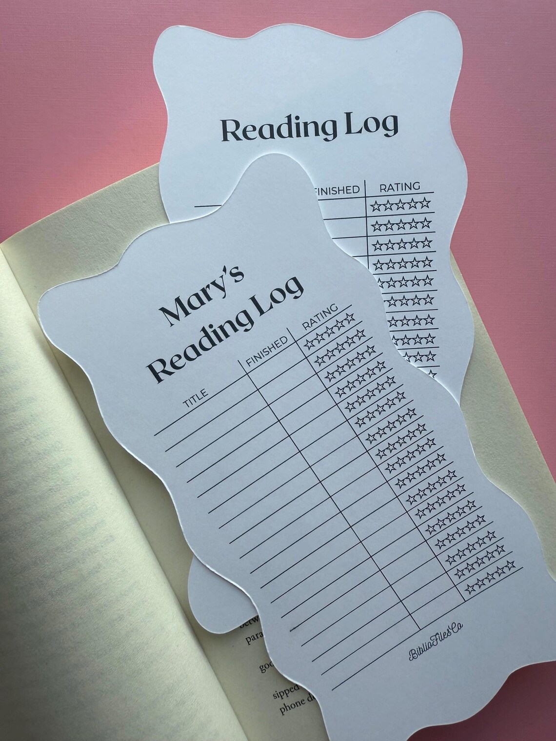 Personalized Reading Log Bookmarks (set of 4) - Book Club Tracker - Etsy