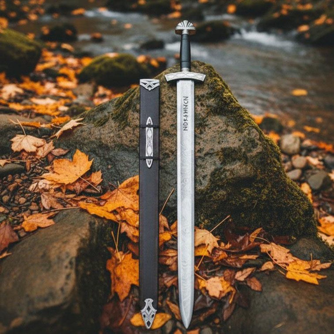 Handmade Northmen Sword Replica | Viking-inspired Medieval Display Wall ...