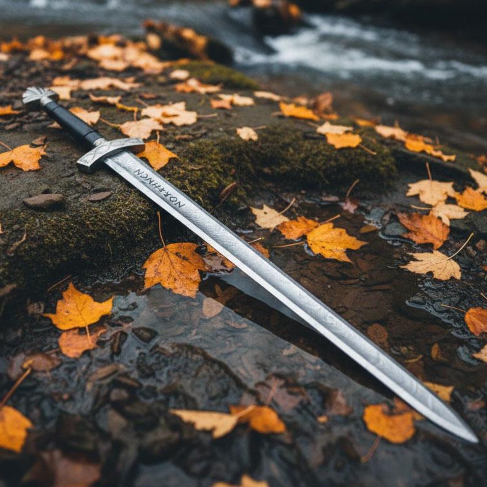Handmade Northmen Damascus Sword | Viking-inspired Medieval Display ...