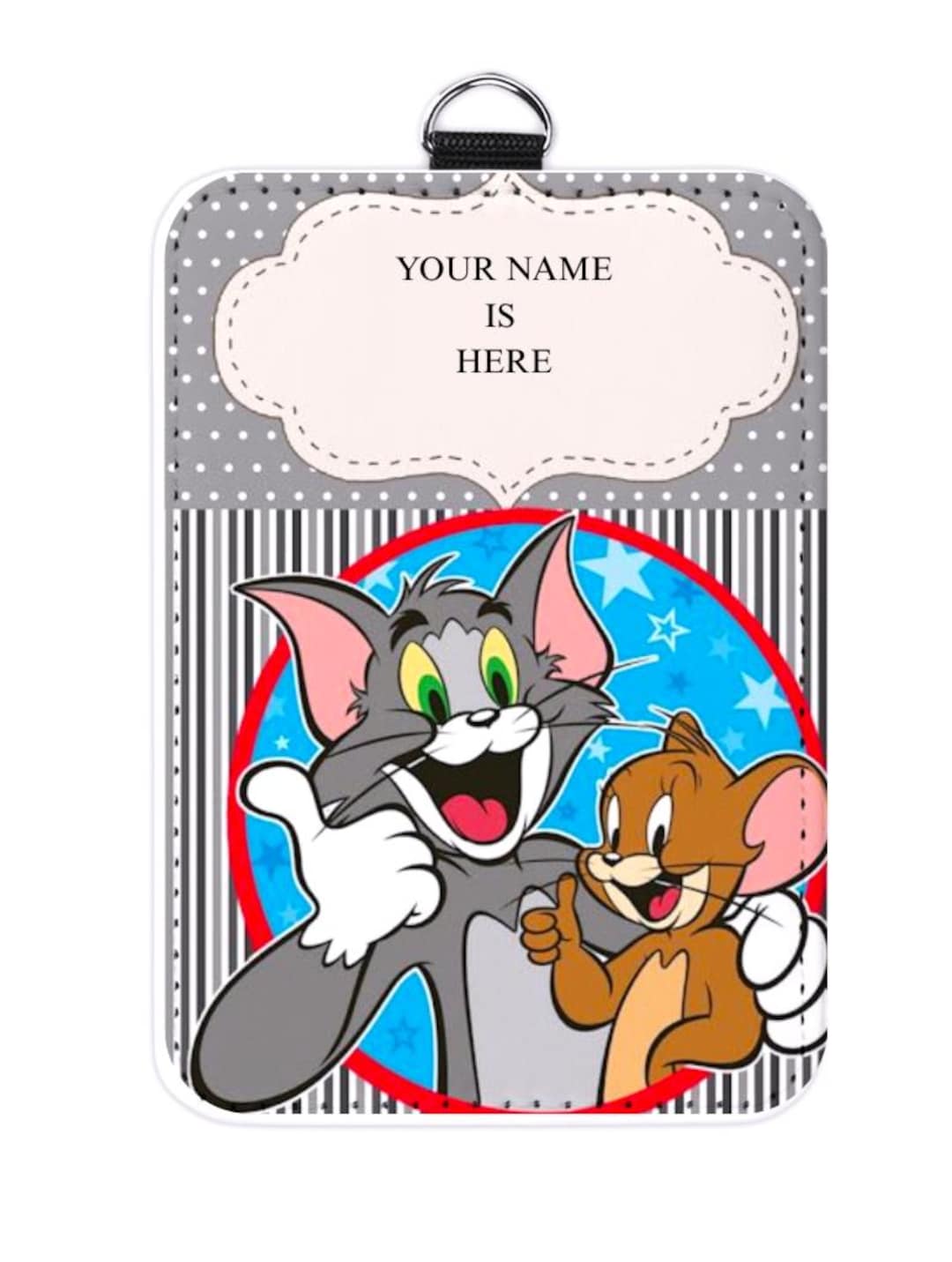 Tom and Jerry ID Badge Holder: Faux Leather Card Protector - Etsy