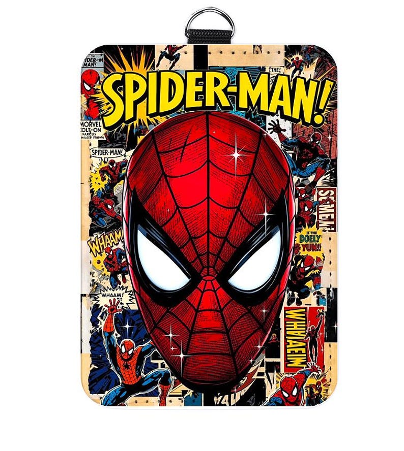 Spiderman ID Badge Holder: Comic Book Style, Custom Name - Etsy