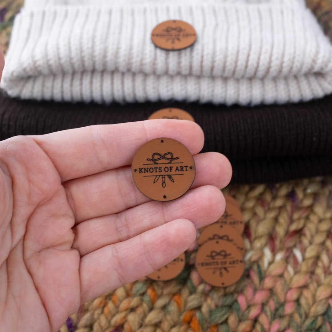 Leather Labels for Knitted, Crochet & Sewing — Handmade Clothing Name ...