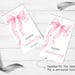 Pink Coquette Bow Valentine Gift Tags: Printable Favor Labels (instant ...