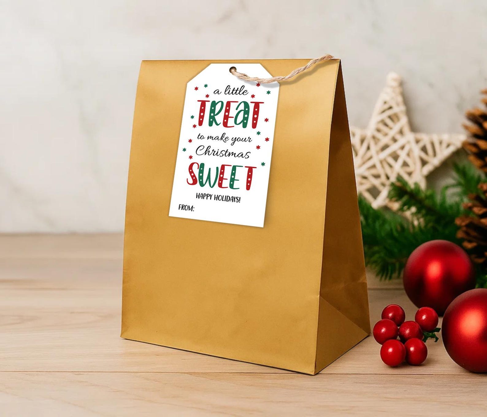 Printable Christmas Treat Tags: A Little Treat to Make Christmas Sweet ...