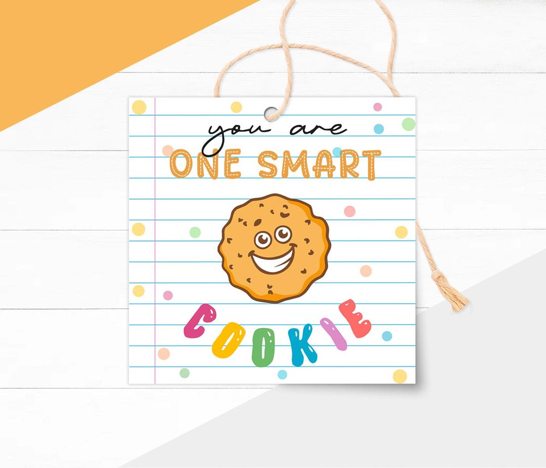 Smart Cookie Treat Tags: Printable Back to School Favor Tag (digital ...