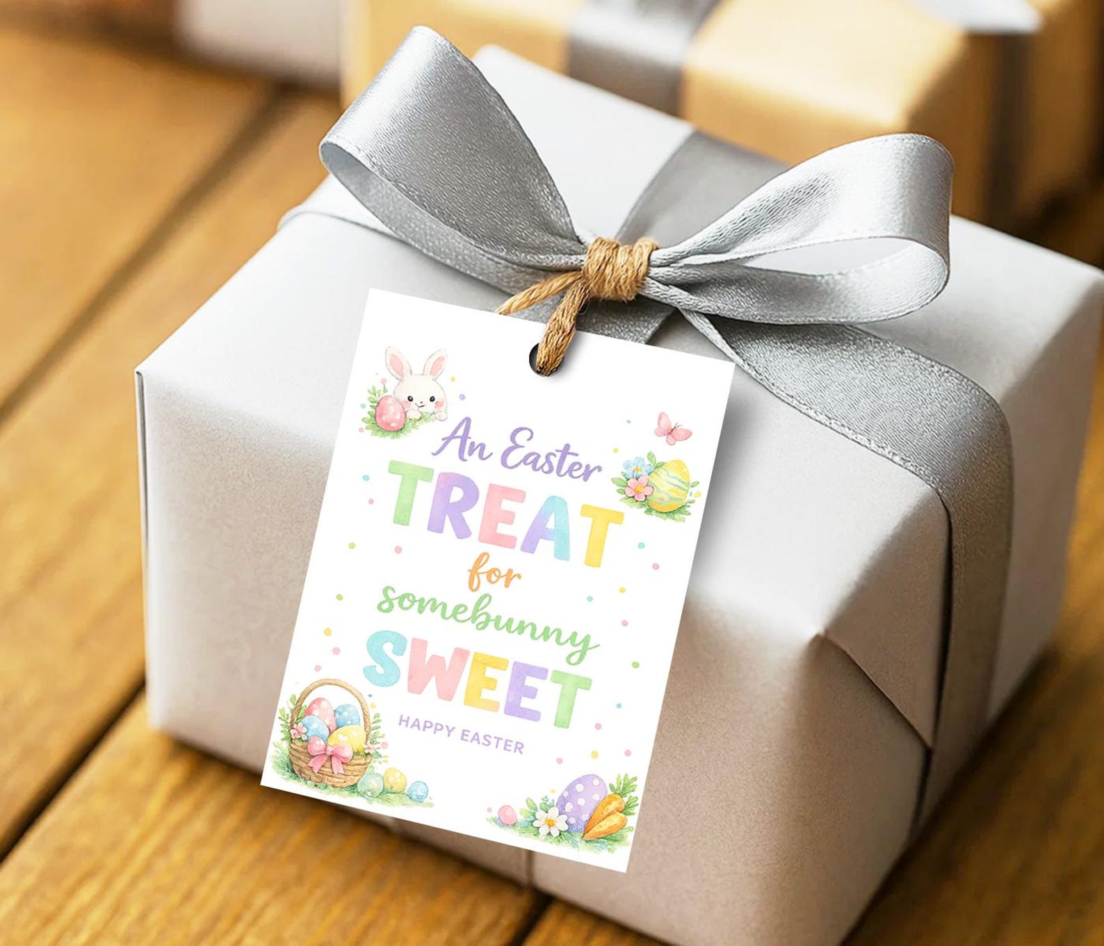 An Easter Treat for Somebunny Sweet Tag Printable, Bunny Cookie Favor ...