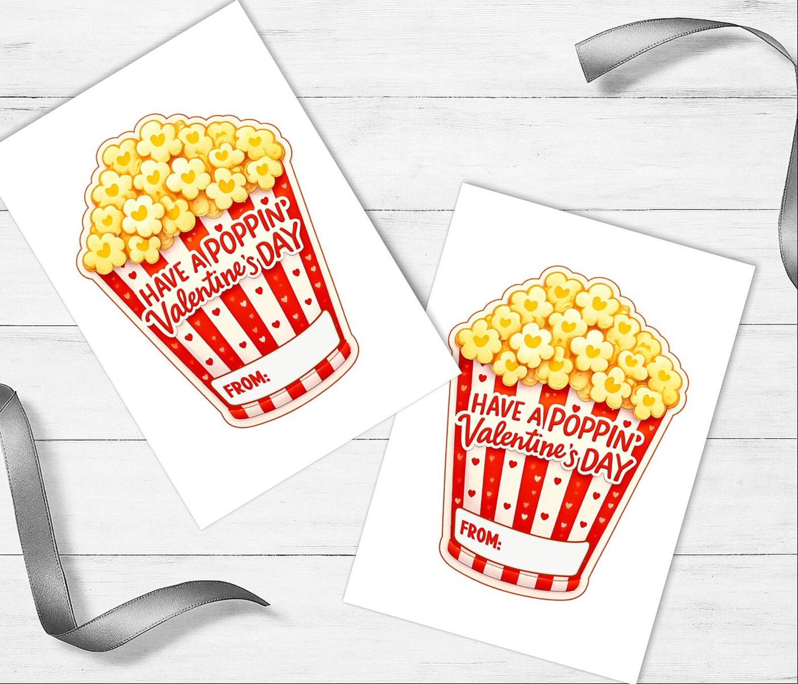 Popcorn Valentine Cards Printable, Poppin Valentine Tags for Kids ...
