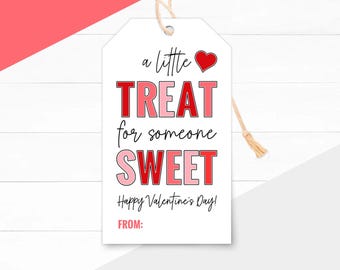 Valentine’s Day Gift Tags Printable: Sweet Treat Valentine Tag ...