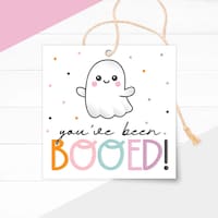 You've Been Booed Tag: Pink Halloween Treat (instant Download) - Etsy