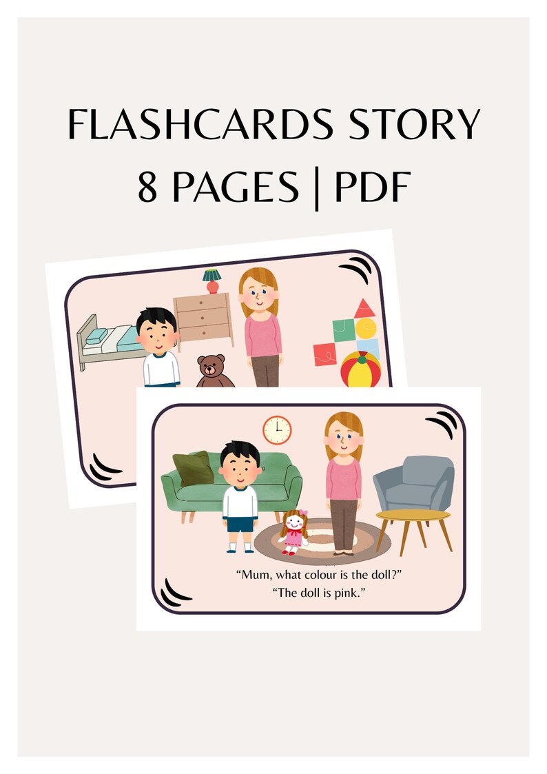 Colours Flashcards: ESL Colour & Object Vocabulary Set (printable PDF ...