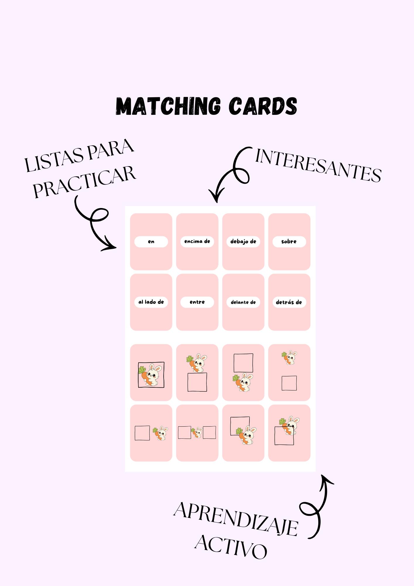 Tarjetas De Preposiciones + Tarjetas Para Emparejar | ESL Imprimible ...