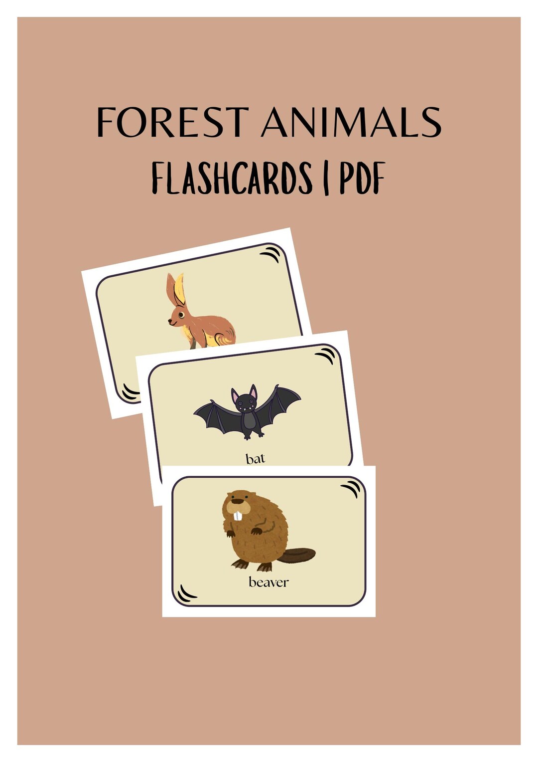 Forest Animals Flashcards | 12 Woodland Animal Vocabulary Cards | Kids ...
