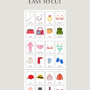 Clothes & Accessories Flashcards: English Vocabulary for Kids (PDF ...