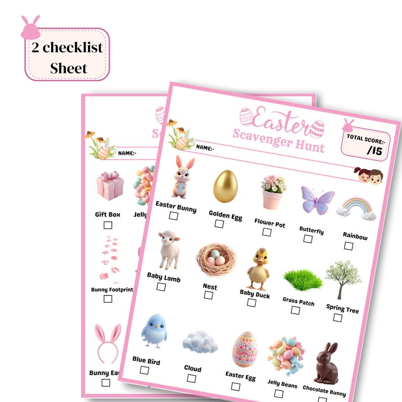 Easter Scavenger Hunt Clues Game | Kids Bunny Egg Hunt Printable ...