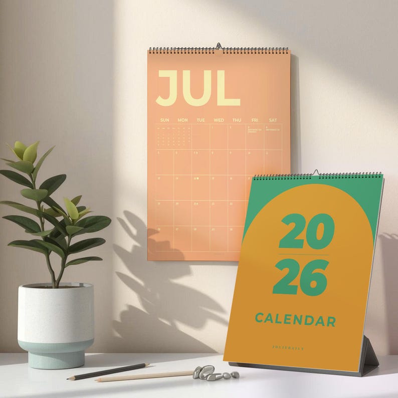 Soft Pastel Wall Calendar 2026, 2027: Recycled Paper, Monthly Planner ...