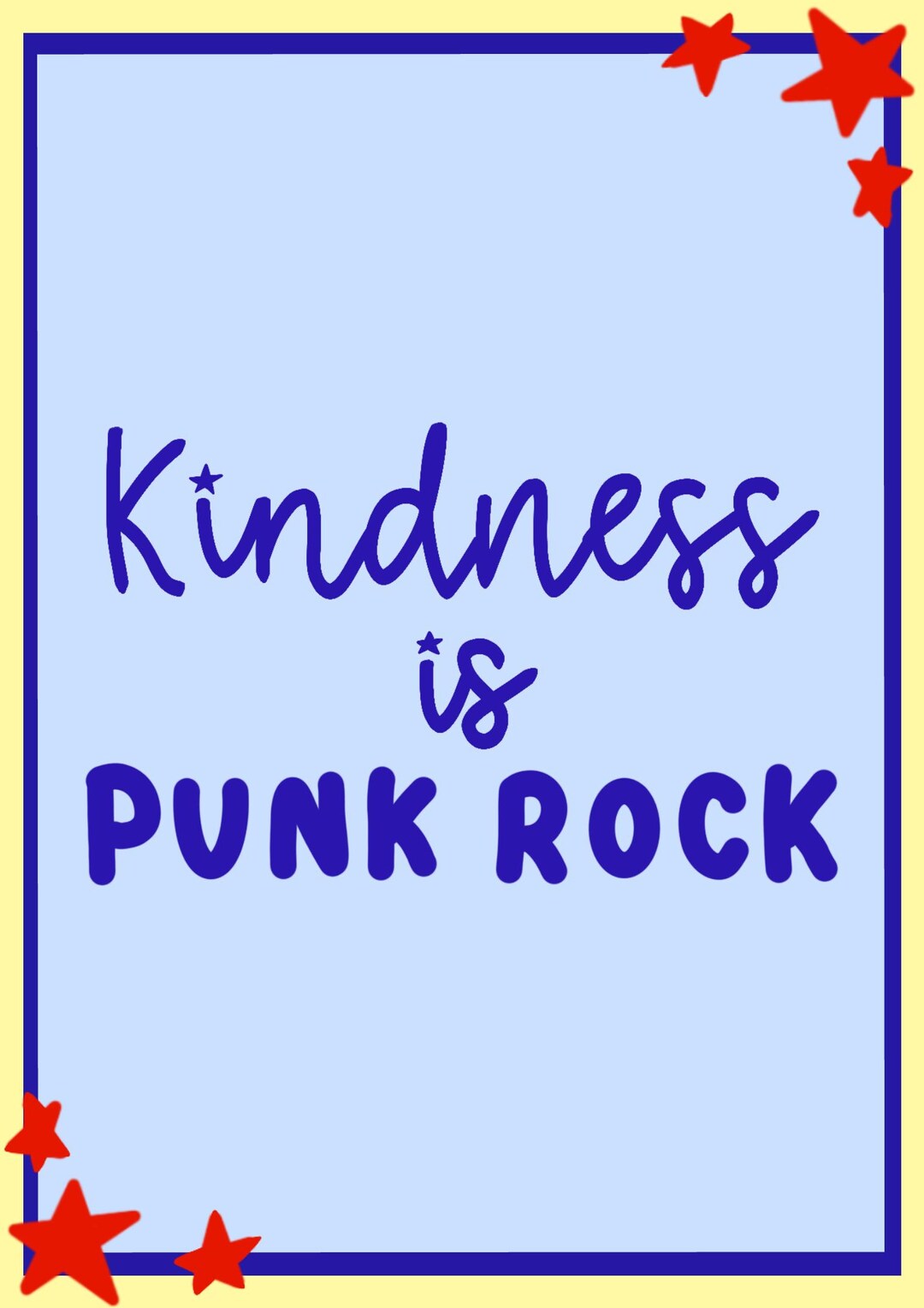 Kindness is Punk Rock - Superhero Themed Poster - Etsy