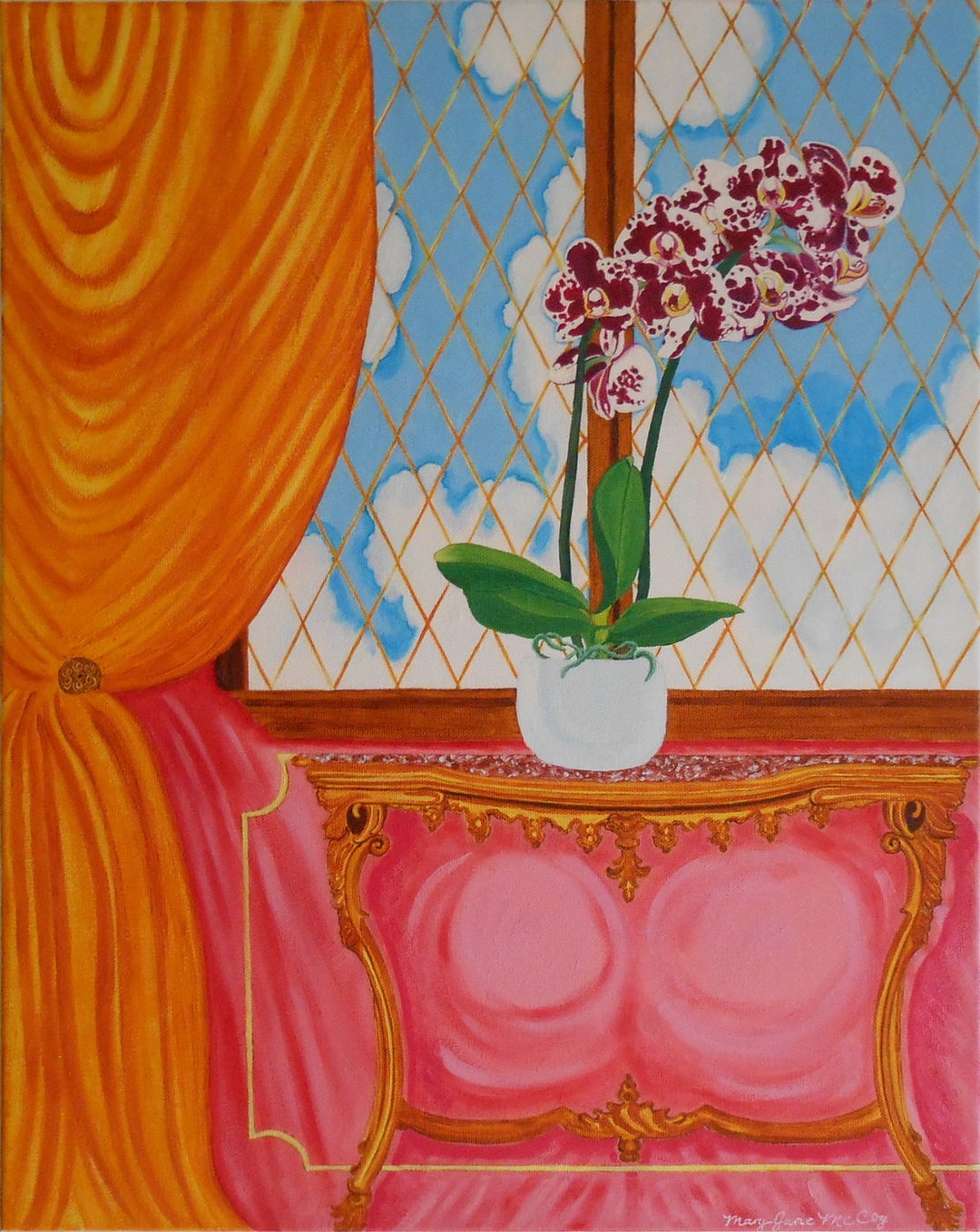 Posh Window Scene With Orchid - Etsy UK