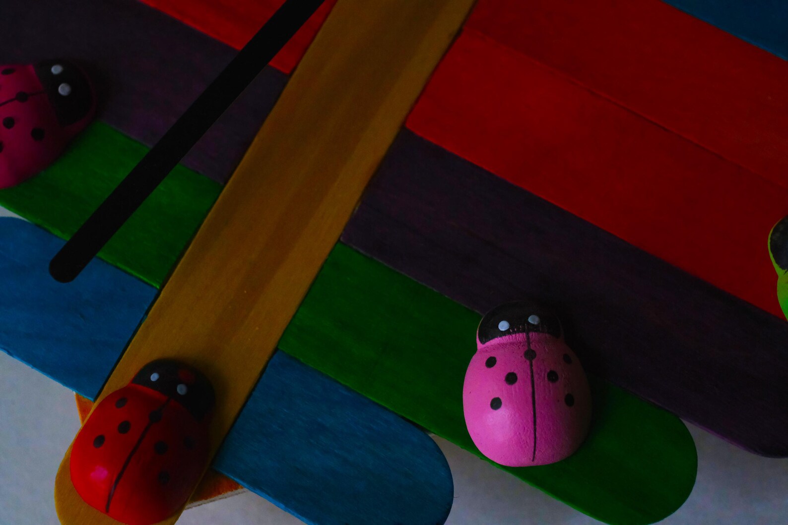Handmade Colourful Wall Clock "ladybug" for Children. - Etsy
