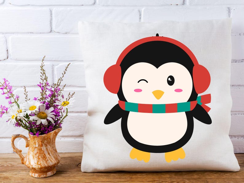 Cute Christmas Penguin SVG Bundle | Holiday Clipart (digital Download ...