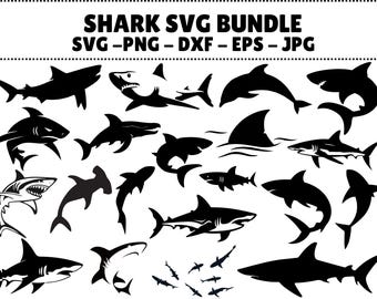 Shark Svg Bundle, Shark Png, Sharks Svg, Cute Shark Svg, Shark Clipart ...