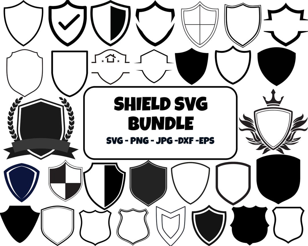 Shield SVG Bundle, Badge Clipart (digital Files) - Etsy