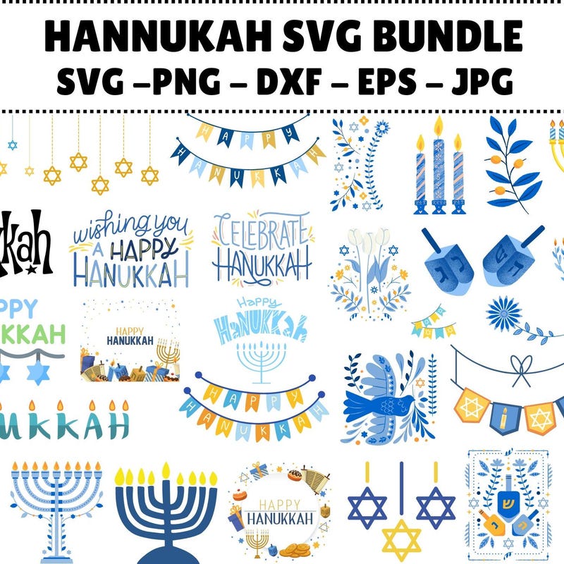 Hanukkah Cliparts - Etsy