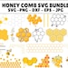 Honeycomb & Honey Bee SVG Bundle: Drip Patterns, Cricut Cut File ...