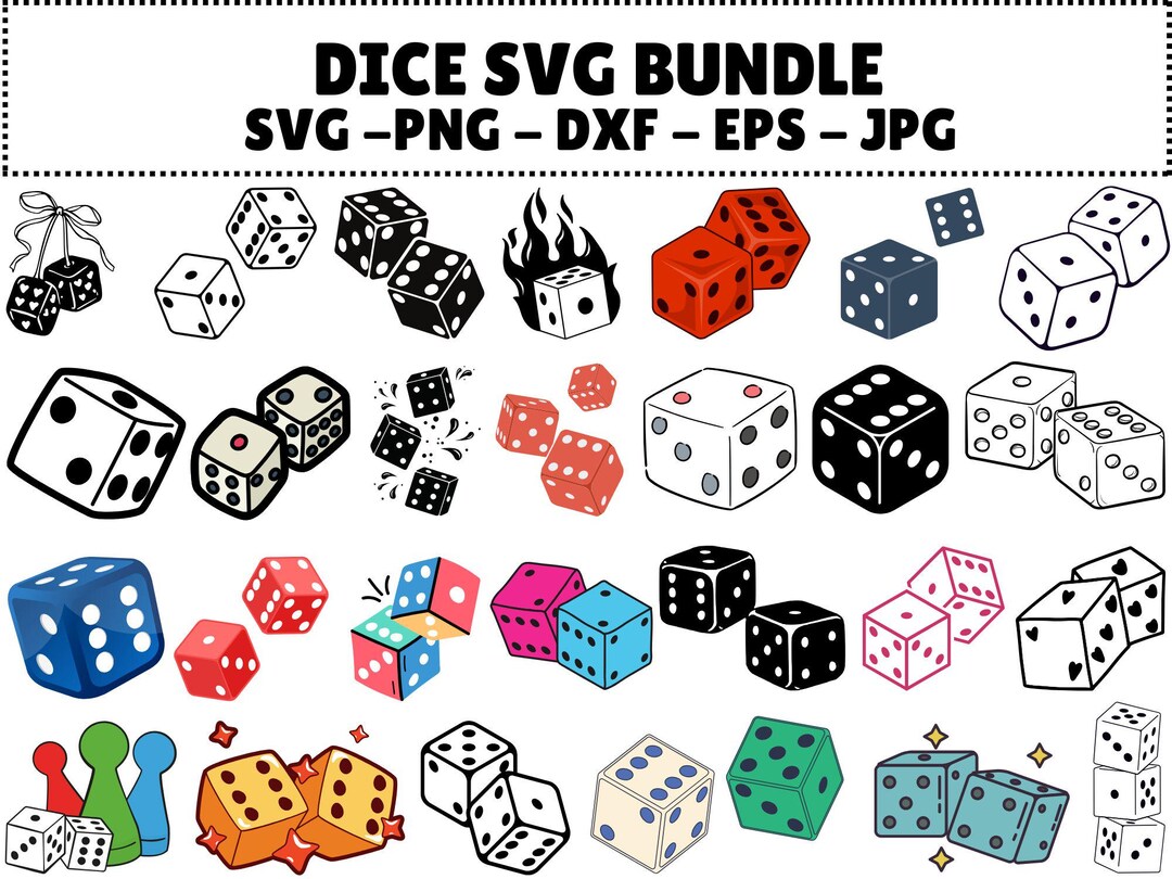 Dice SVG Bundle, Casino Clipart (digital Download) - Etsy