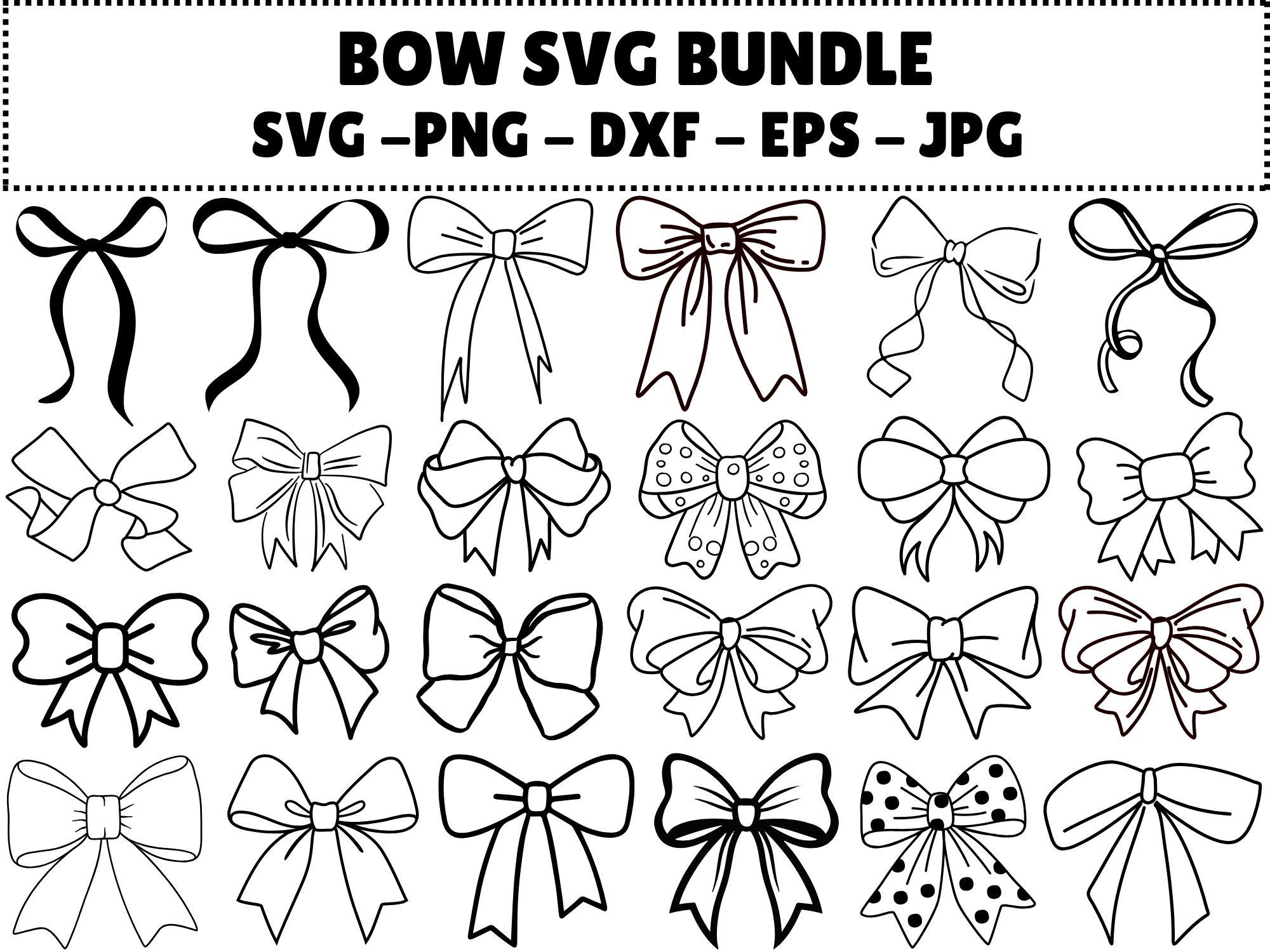 Black Bow SVG Bundle, Ribbon Bow Clipart (digital Download) - Etsy