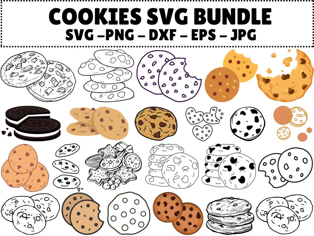 Chocolate Chip Cookies SVG Bundle, Bakery Clipart (digital Download) - Etsy