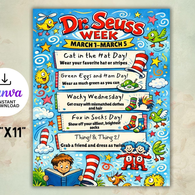 Read Across America Poster - Etsy