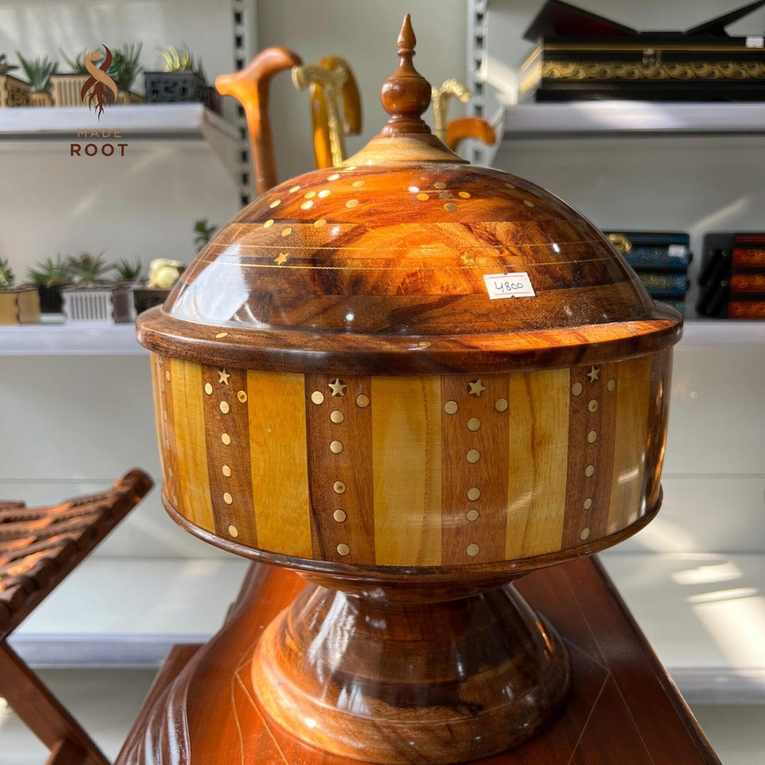 Handmade Wooden Hotpot With Steel Bowl: Bari Tukri Design - Etsy