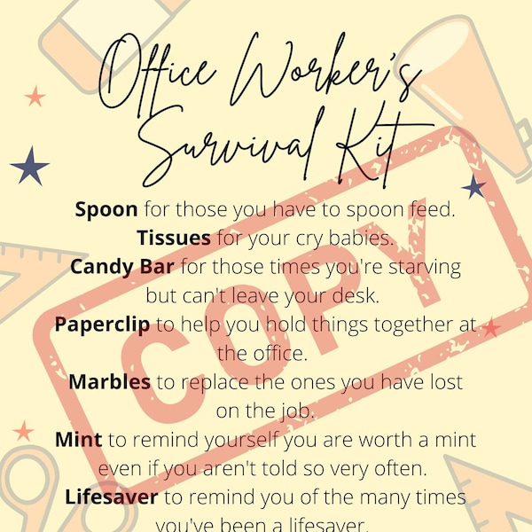 Secretary Survival Kit - Etsy