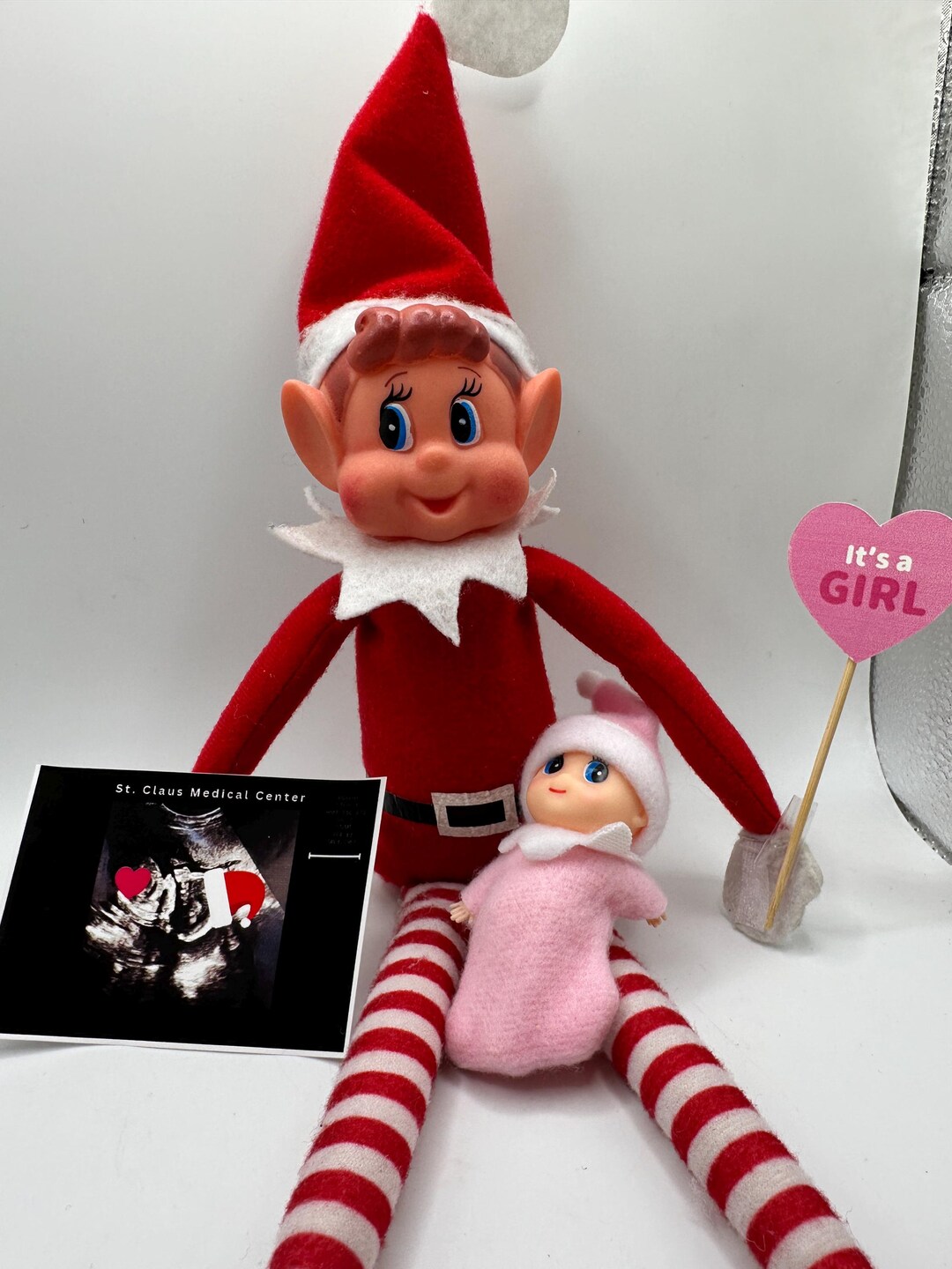 It's a Girl Gender Reveal Christmas Elf Prop - Etsy