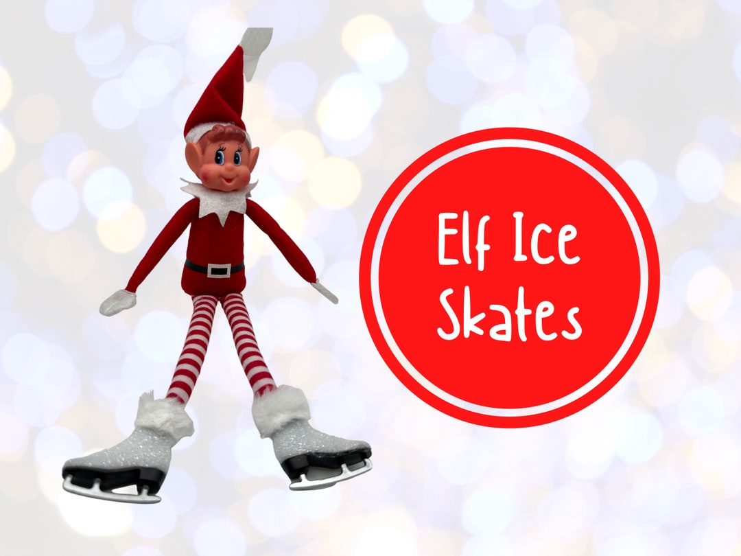 Elf Prop Ice Skates-glittery WHITE - Etsy