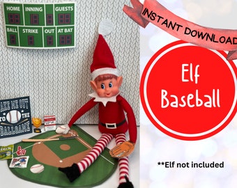 Elf BOWLING Printable Download DIY Shelf Activity Game Fun Christmas ...