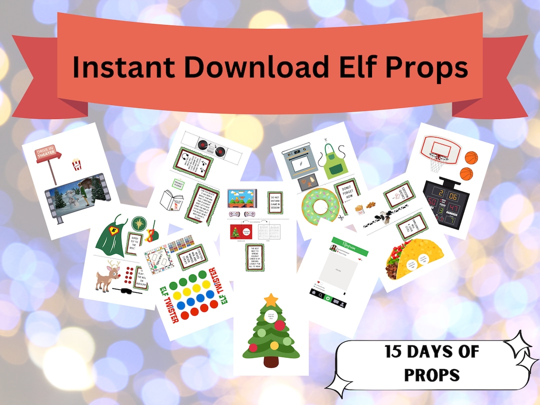 Printable Elfs Prop Bundle 15 DAYS - Etsy