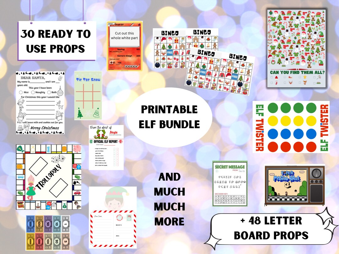 Printable Elf Props Bundle - Etsy