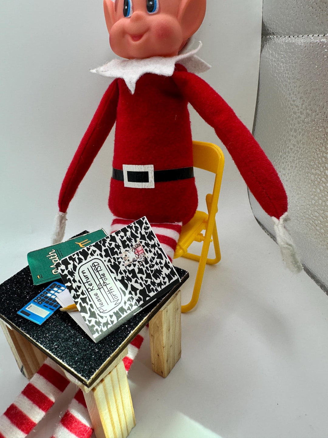 School Desk Christmas Elf Student Prop Scene - Etsy
