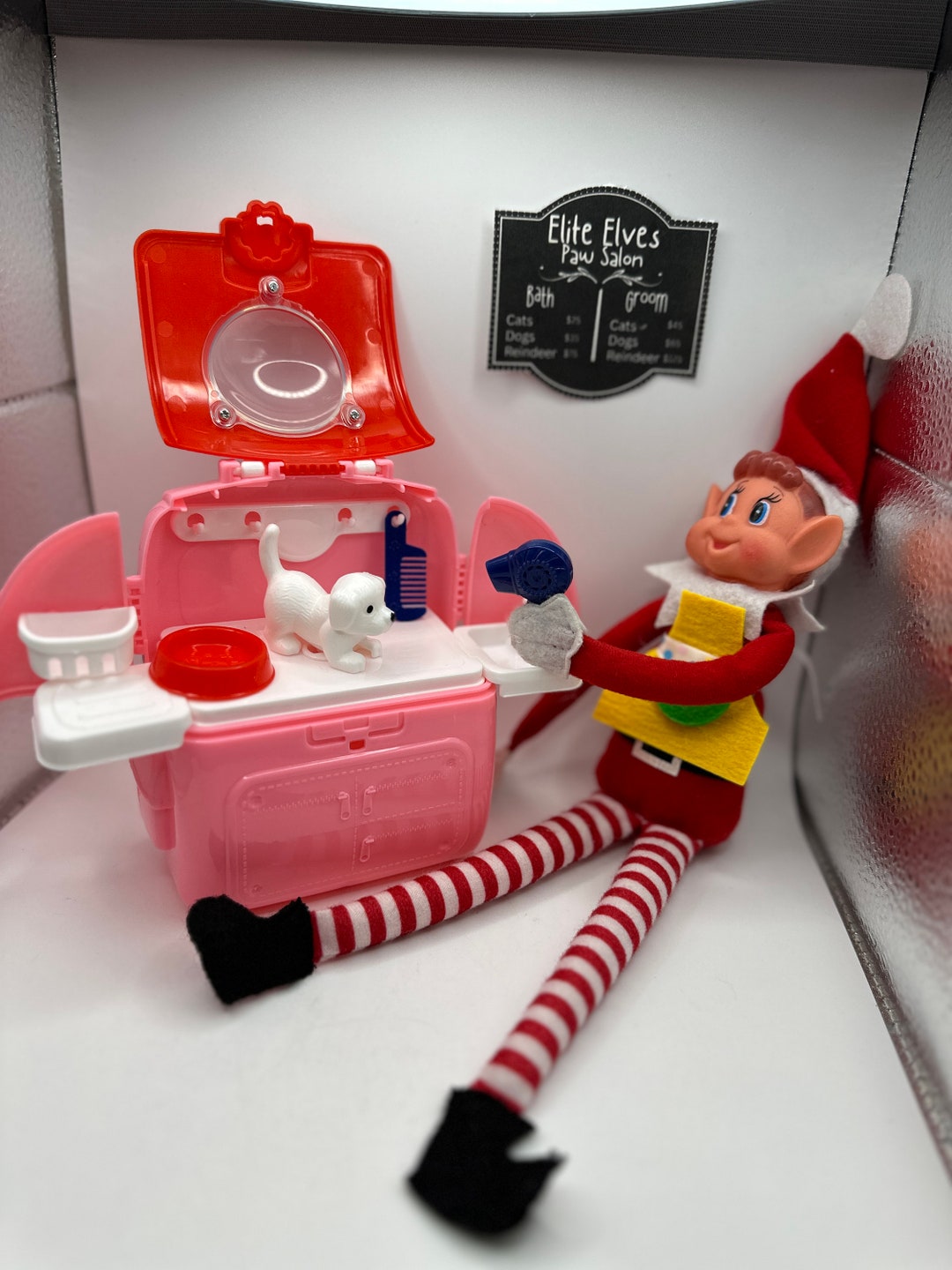 Elite Elves Dog Spa Prop Scene for Your Christmas Elf - Etsy